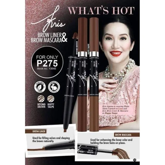 fast shipping EB Everbilena Kris Brow Liner Brow Mascara | Lazada PH