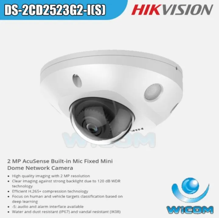 Cctv Mini Dome Ip Camera 2mp Ds 2cd2523g2 Is Hikvision Lazada Indonesia