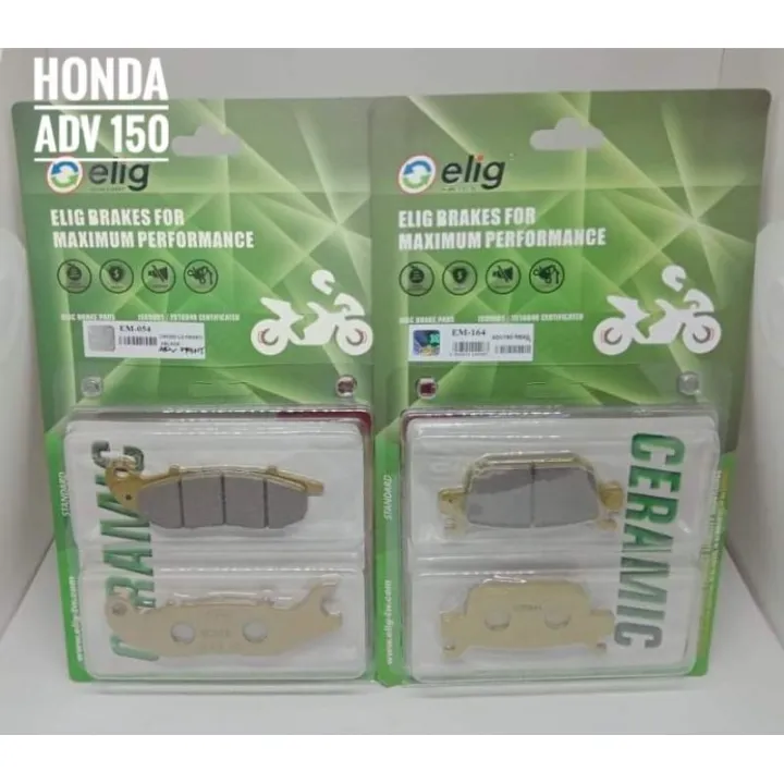 ADV 150 PCX 160 (ABS) ELIG CERAMIC STANDARD BRAKE PAD FRONT & REAR ...