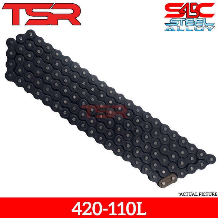 TSR 420-110L Motorcycle Roller Chain Black (S45C Steel Alloy) | Lazada PH
