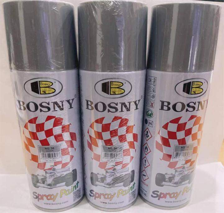 100% ORIGINAL Bosny Spray Paint Solid Colors Acrylic Spray Paint ...