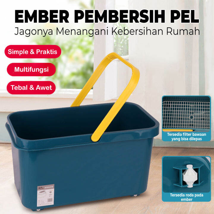Ember Pel Lantai dengan Roda Ember Besar dengan Roda | Lazada Indonesia