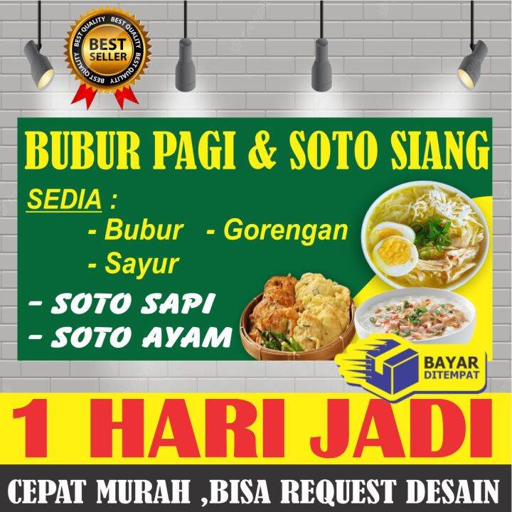 Cetak Cepat Murah Maksimal Banner Soto / Bubur Keren Bisa Diganti Nama ...