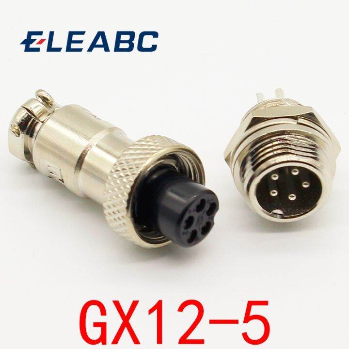 1pcs GX12 5 Pin Male amp; Female 12mm Wire Panel Connector Aviation ...