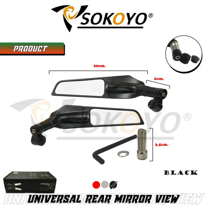 1 Pair CnC Universal Winglet Ninja Stealth Side Mirror for Big Bikes ...