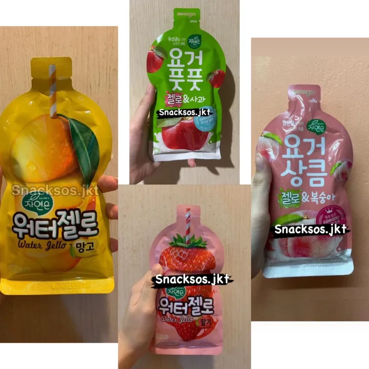 WOONGJIN ZAIYEONUN WATER KONJAC JELLY MANGO / WATER JELLY RO STRAWBERRY ...