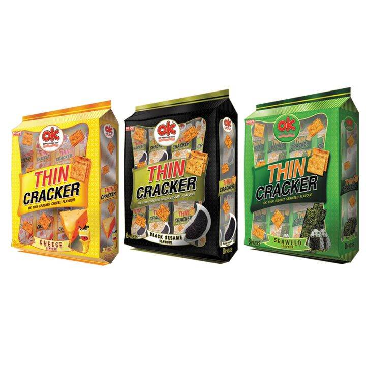 OK Thin Cracker 256g โอเค ทิน แครกเกอร์ ขนมปังกรอบ | Lazada.co.th