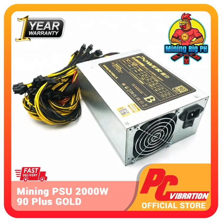 2000W Mining PC Power supply for Bitcoin Miner ATX 2000W 90 Plus Gold ...