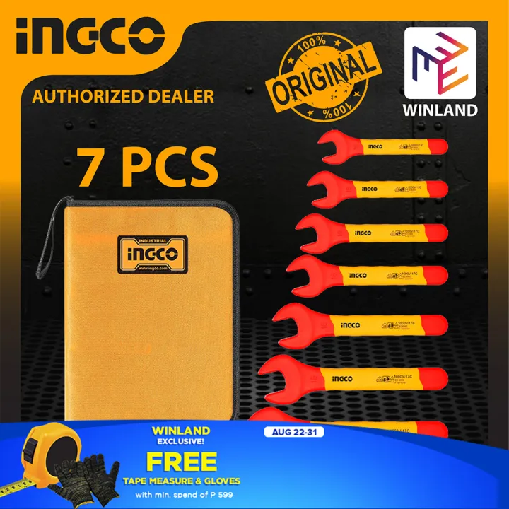 INGCO Tools Original 7pcs Insulated open end spanners sets HKISPA0701 ...