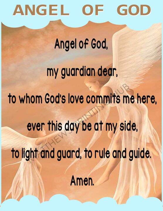 Laminated Learning Materials - ANGEL OF GOD PRAYER -8r Size | Lazada PH