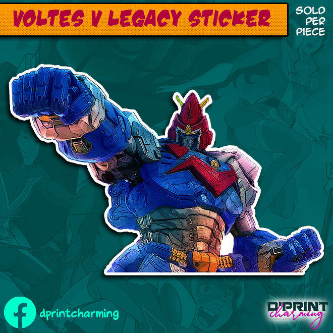 Voltes V Legacy Version - Laminated Vinyl Sticker (choose texture ...