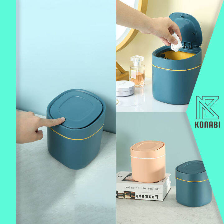 [ KONABI ] MINI DESK BIN DESKTOP TRASH CAN DESKTOP BIN CAR SMALL WASTE ...