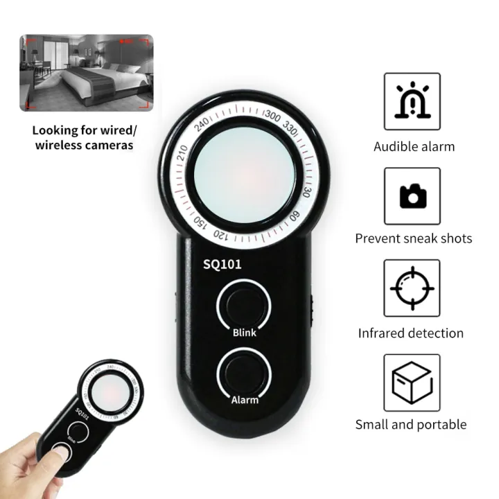 Anti-Candid Peeping Camera Detector LED Infrared Scanning Vibration ...