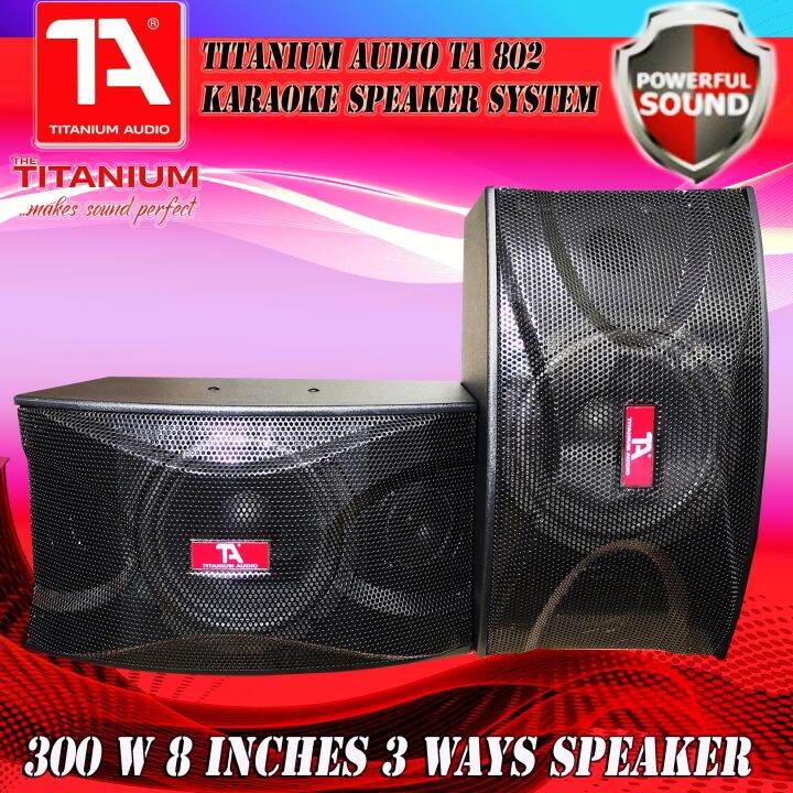 Titanium Audio TA 802 karaoke Speaker System / 300w / 8 inch / 3 Way ...