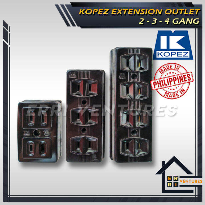 [Kopez] Extension Outlet (2 - 3 - 4 Gang) | Lazada PH