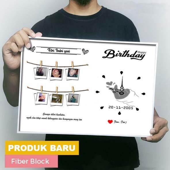CETAK FOTO BINGKAI + JAM FRAME BLOCK UKURAN JUMBO / BESAR | Lazada ...