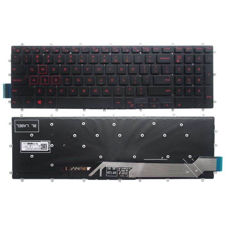 New US Keyboard Backlight for Dell Inspiron 15 Gaming 7566 7567 5570 ...