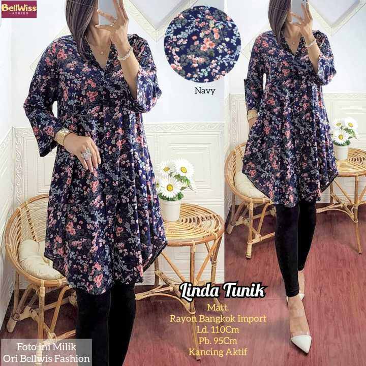 Linda Tunik Rayon Bangkok Premium - Model Tunik Wanita yang Cocok untuk ...