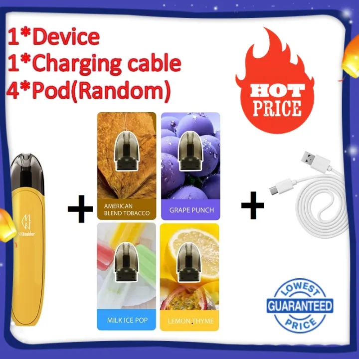 Vaper Smoke Original Low Price Vape set Boulder device + Free 4 pods ...