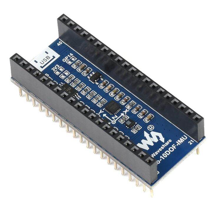 Waveshare 10-DOF IMU Sensor Module Gyroscope, Accelerometer Magnetometer Shield HAT for RPI ...