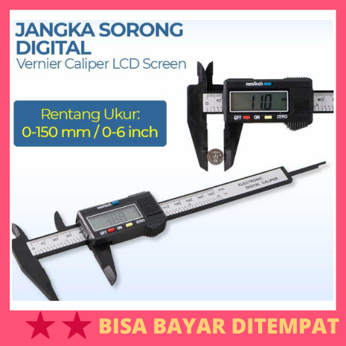 Jangka Sorong Digital Vernier Caliper with LCD Screen / Alat Ukur Pengukur Jangka Sorong Sigmat ...