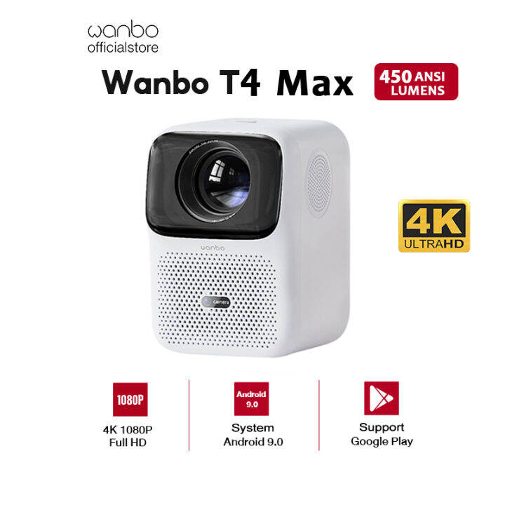 Wanbo T4 Projector Full HD 1080P Mini LED Portable Projector BT 5.0 ...
