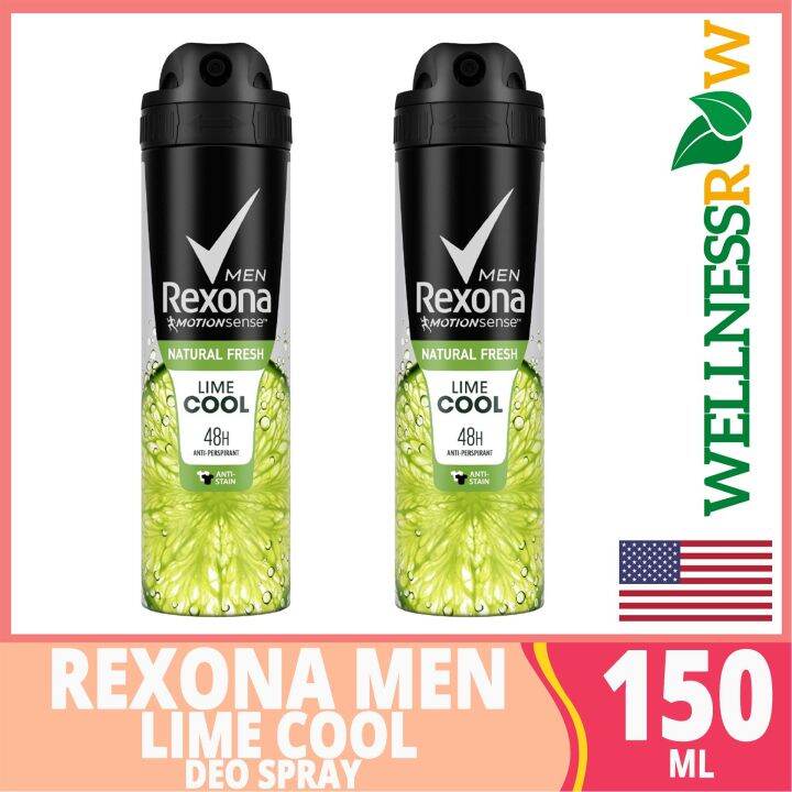 BUY 1 TAKE 1 REXONA Men Deodorant Spray Natural Fresh Lime Cool 150ml | Lazada PH