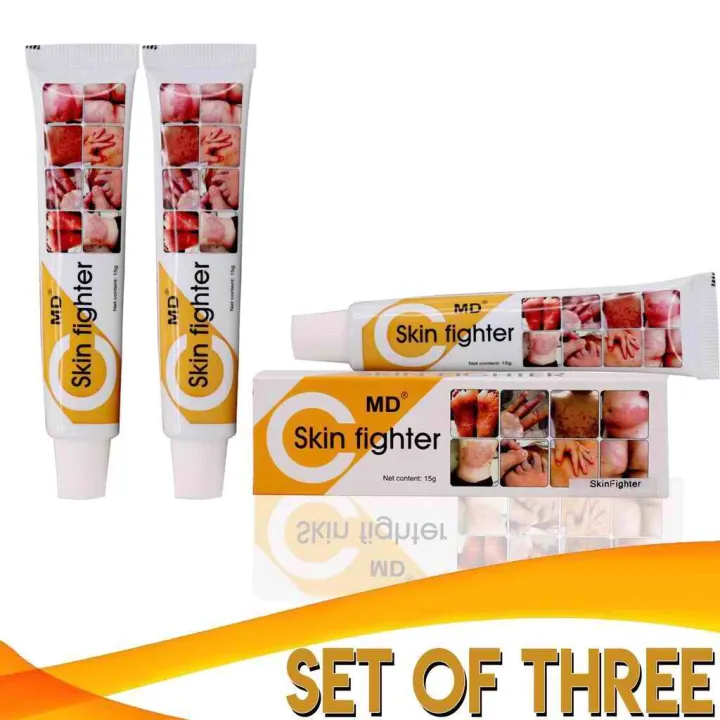 (SET OF 3) MD Skin Fighter Cream for Skin Allergies or Fungis | Lazada PH