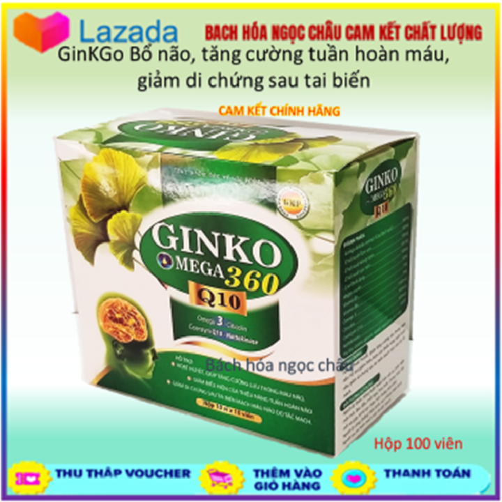 Viên Uống Ginko Omega 360mg Q10 Bổ não, Giúp Tăng Cường Lưu Thông Máu ...