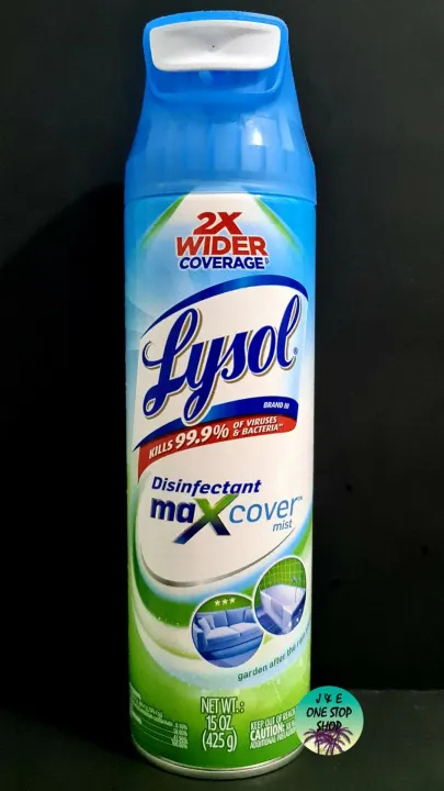 Lysol Disinfectant Max Cover Mist, Garden after the Rain Scent, 425g ...