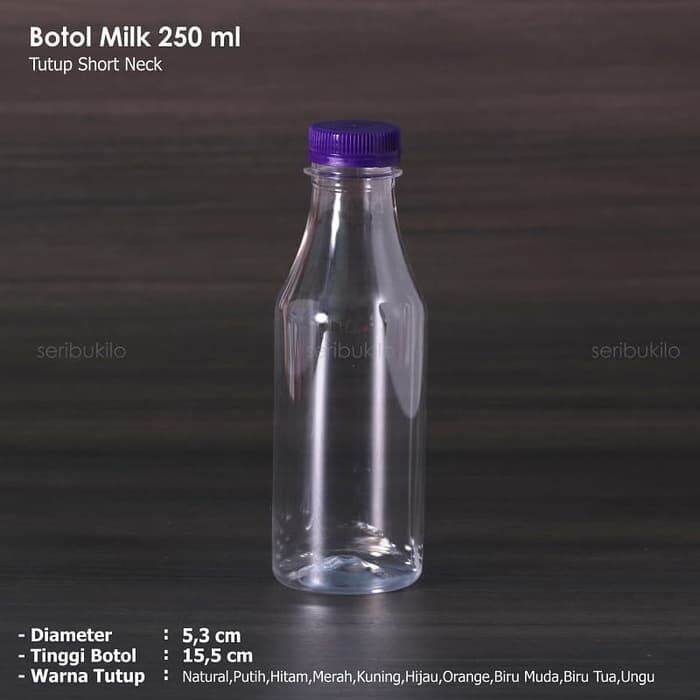 Botol Plastik 250 ml Milk / Botol Pir Milk 250 ml - Tutuo Short Neck ...