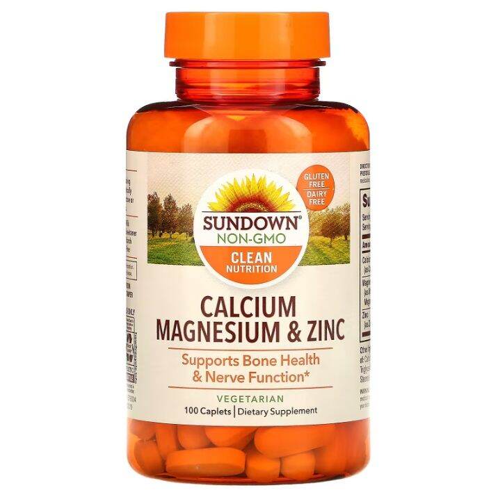 Sundown Naturals, Calcium, Magnesium & Zinc, 100 Caplets | Lazada PH