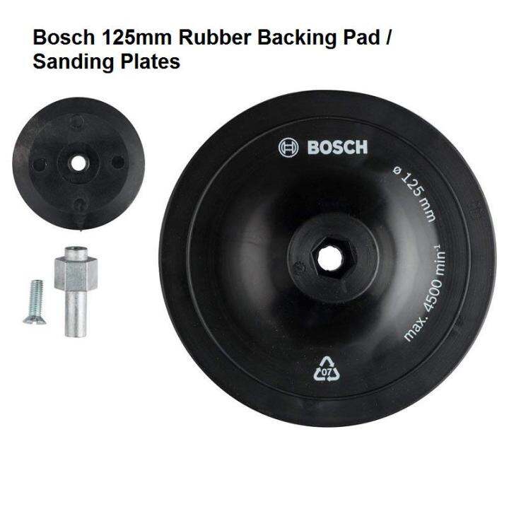 BOSCH 5" / 125MM RUBBER BACKING PAD FOR DRILL 1609200240 | Lazada