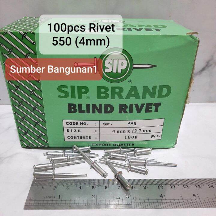 Paku Rivet No. 550 SIP (100pcs) sekrup skrup rifet pintu tralis besi ...