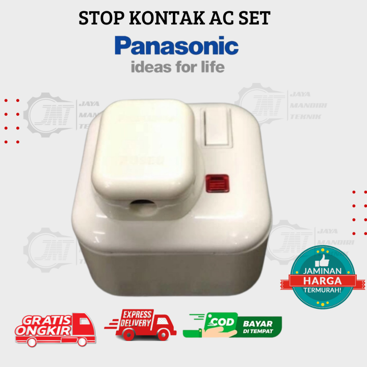 SATU SET STOP KONTAK AC PANASONIC KAKI 3 | STOP KONTAK AC STEKER KAKI 3 ...