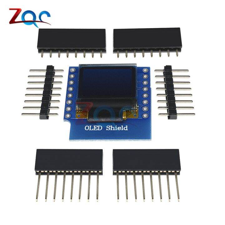 SSD1306 OLED Shield for WeMos D1 mini 0.66" Two Button IIC I2C IOT 0.66" inch 64X48 For Arduino ...