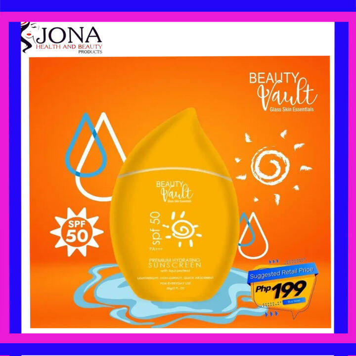 BEAUTY VAULT premium hydrating sunscreen ,BIG TINTED /pearl SUNBLOCK CREAM SPF 45 | Lazada PH