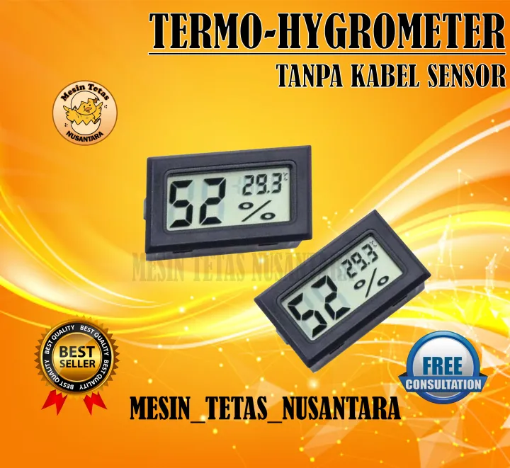 Termometer Hygrometer Termohygrometer Pengukur Suhu dan Kelembaban ...
