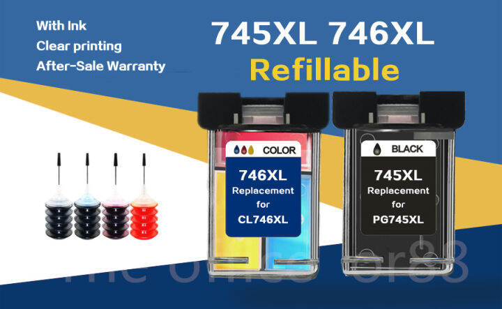 745XL 746XL PG745 CL746 for canon ink cartridge PG 745 CL 746 XL for ...