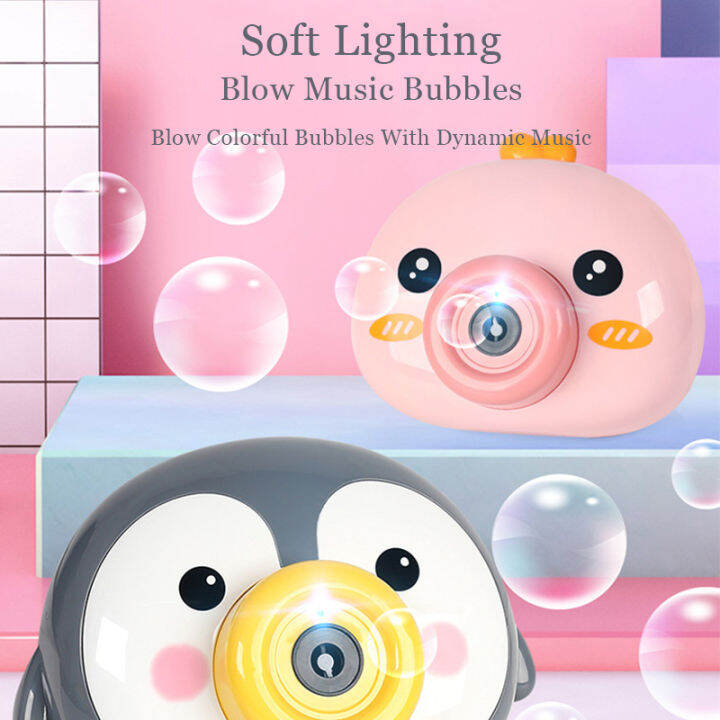 Bubble Camera Electric Leak-Proof Music Bubble Machine Gun Bubble Toy ...
