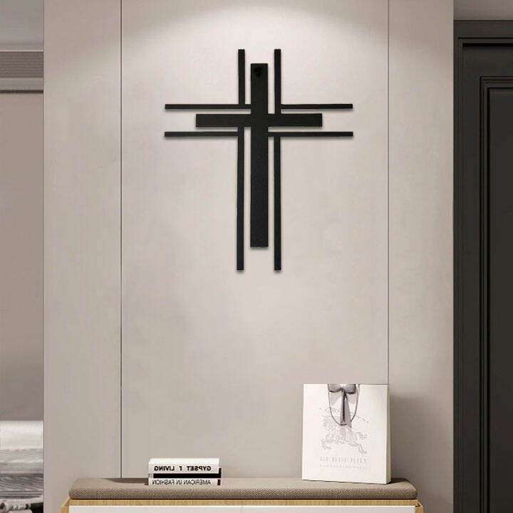 Metal Wall Cross Modern Décor Design (8.5 x 6.75 inches) Metal Wall Art ...
