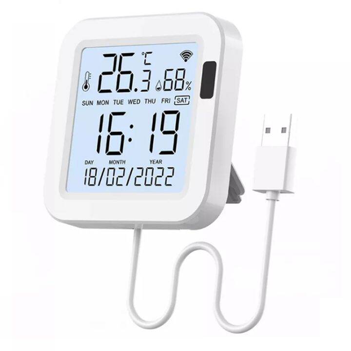 Tuya Temperature and Humidity Smart Sensor with Backlight for Smart ...