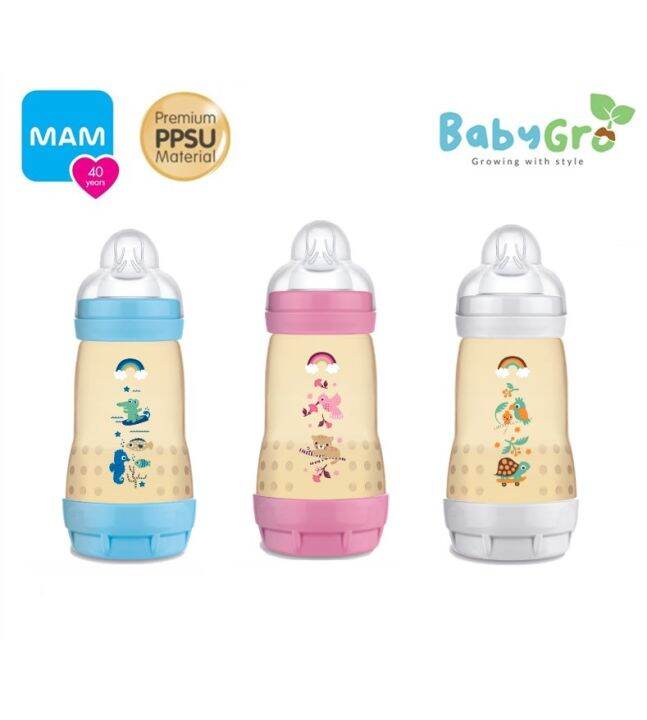 MAM Easy Start Anti-Colic PPSU Bottle 260ml | Lazada