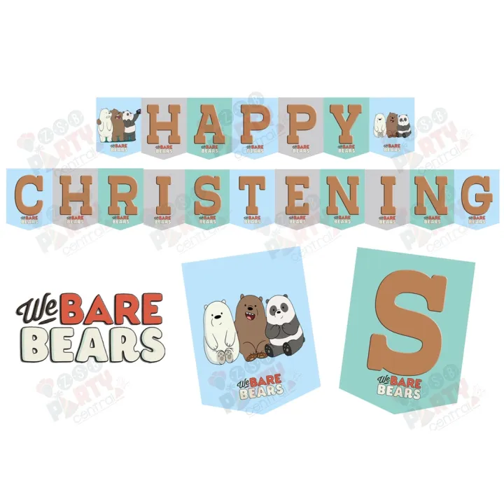 WE BARE BEARS CHRISTENING BANNER | Lazada PH