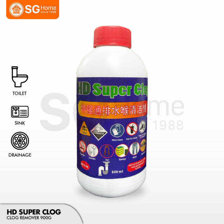 HD Super Clog Clog Remover for Toilet / Sink Ubat Sumbat Pipe or Drain ...