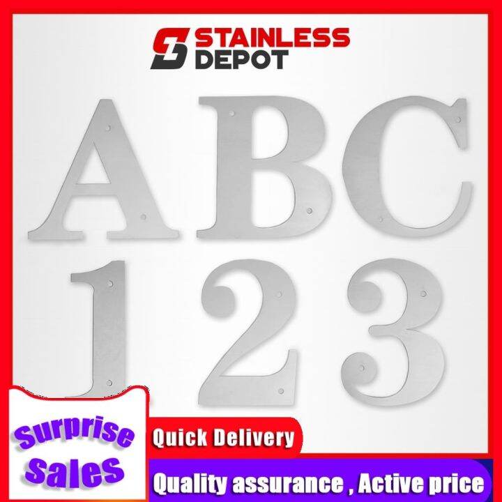 1PC Stainless Letters Numbers House Number House Sign Stainless Steel ...