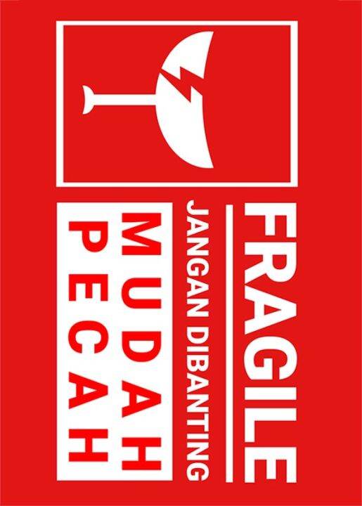 Sticker Fragile Murah | Stiker Pecah Belah Kemasan Olshop | Label ...