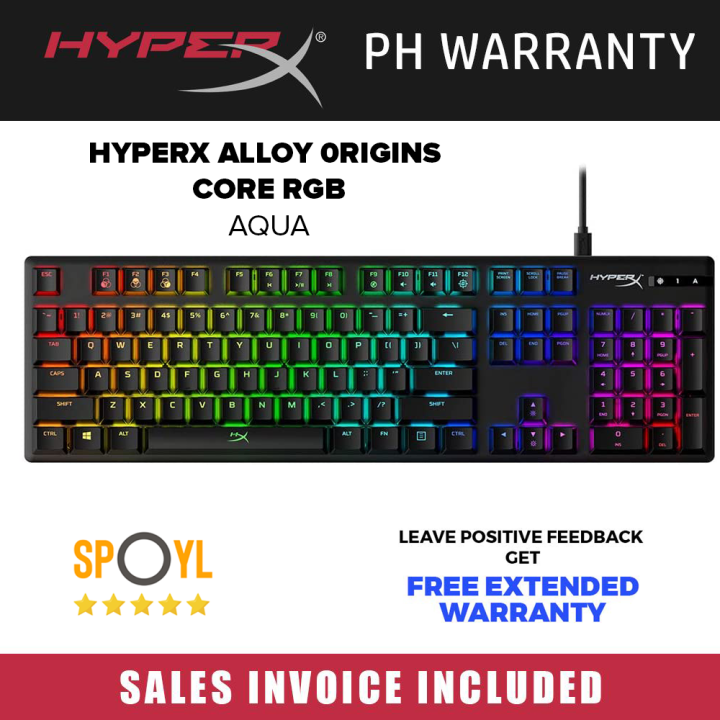 Hyperx Alloy Origins rgb 104 Switch Mechanical Gaming Keyboard HX-KB6RDX-US HX-KB6AQX-US - Spoyl ...