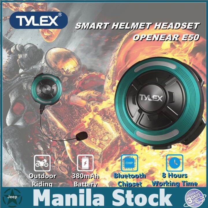 TYLEX OPENEAR E50 Motorcycle Helmet Bluetooth Headset With Microphone ...