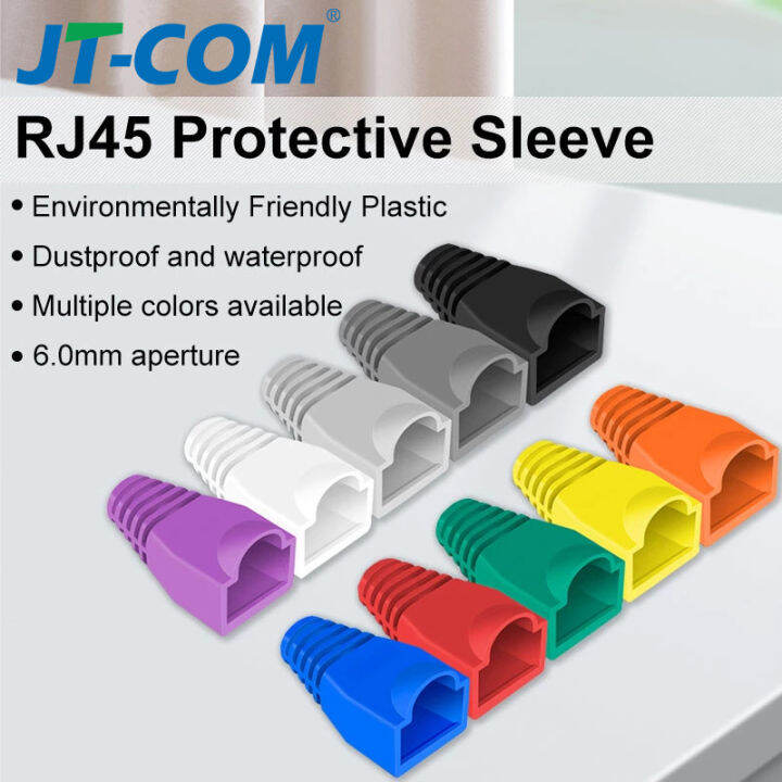 JT-COM RJ-45 CAT6 CAT5e อะแดปเตอร์หมวก Ethernet สายเคเบิลเครือข่ายปลั๊ก ...